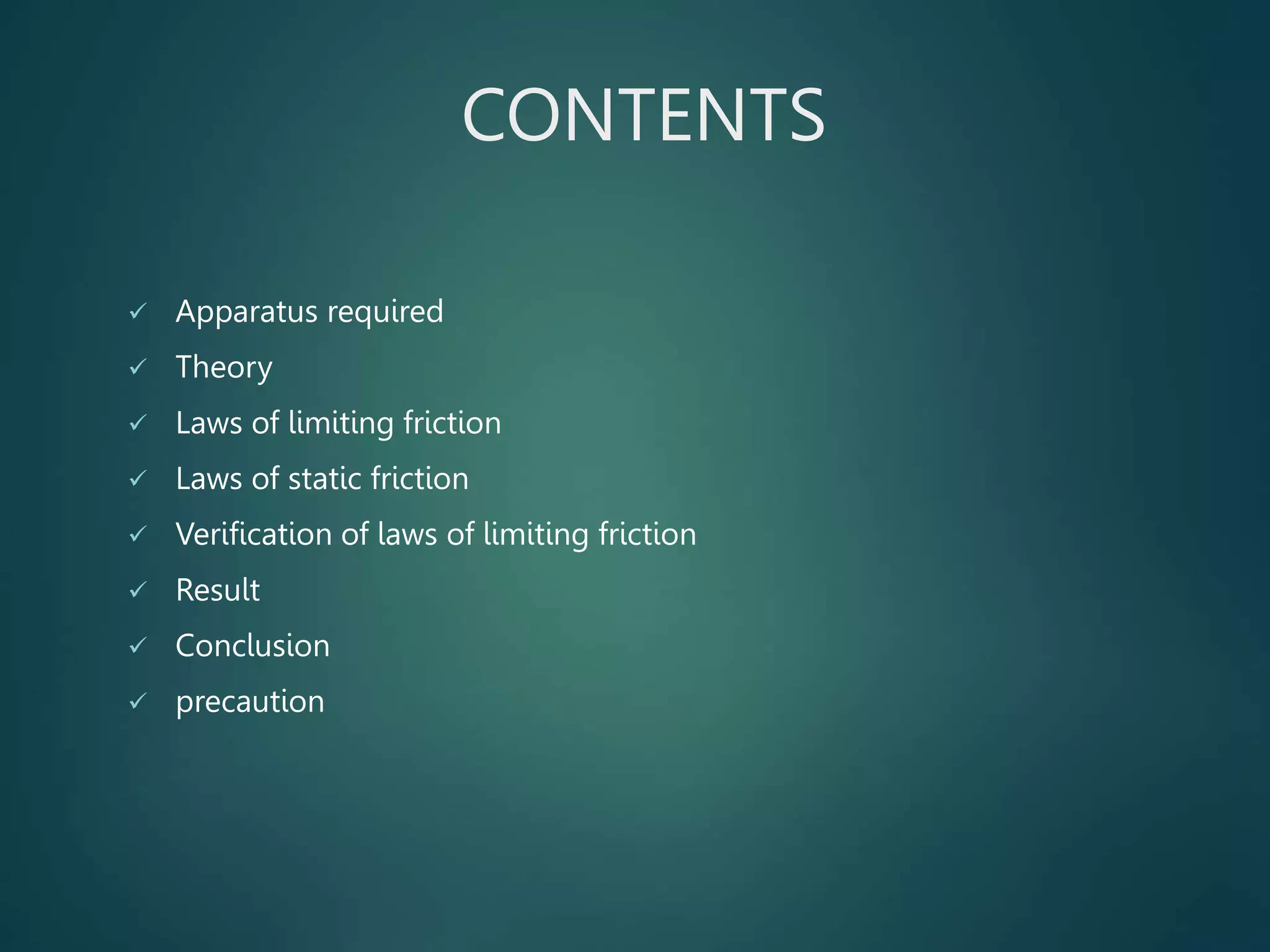 PRESENTATION ON FRICTION | PPTX