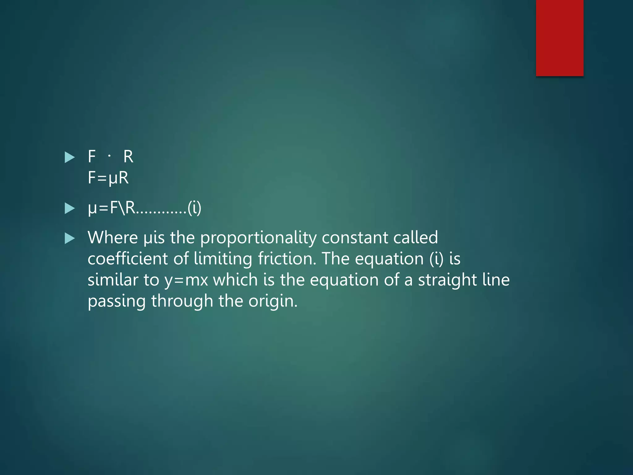 PRESENTATION ON FRICTION | PPTX