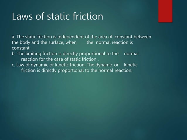PRESENTATION ON FRICTION | PPTX