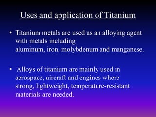 Short presentation on Titanium and Helium | PPTX