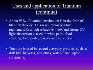 Short presentation on Titanium and Helium | PPTX