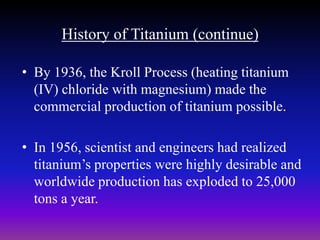Short presentation on Titanium and Helium | PPTX | Chemistry | Science