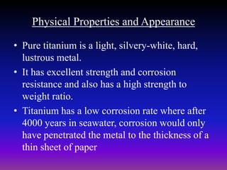 Short presentation on Titanium and Helium | PPTX