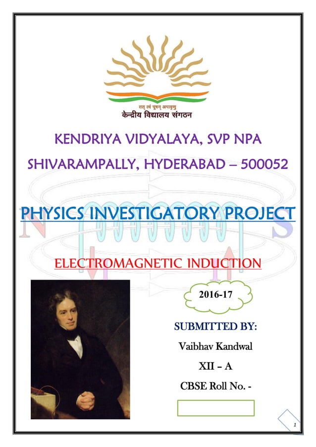 CBSE Class XII Physics Investigatory Project | PDF | Physics | Science