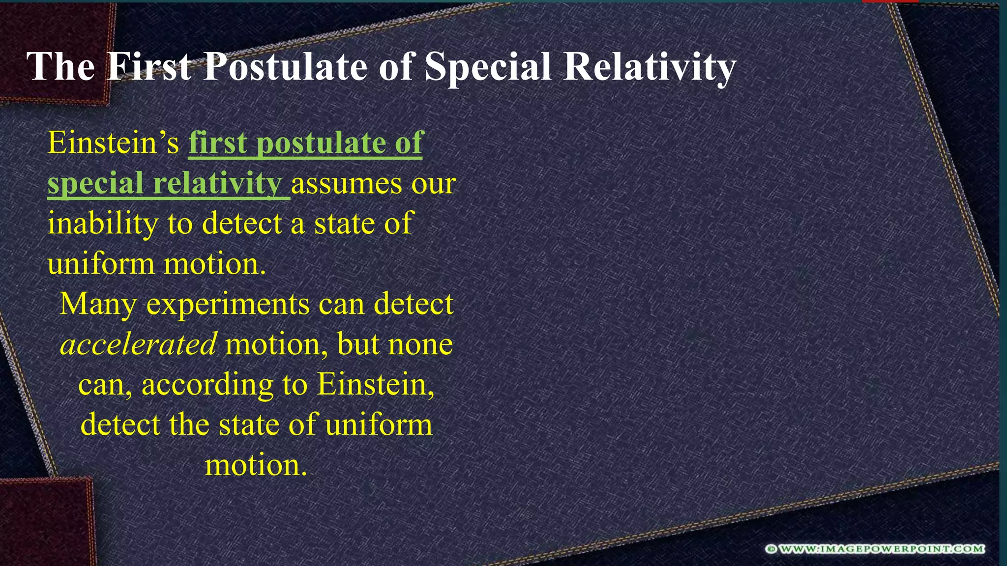 Introduction to Special theory of relativity | PPTX | Physics | Science