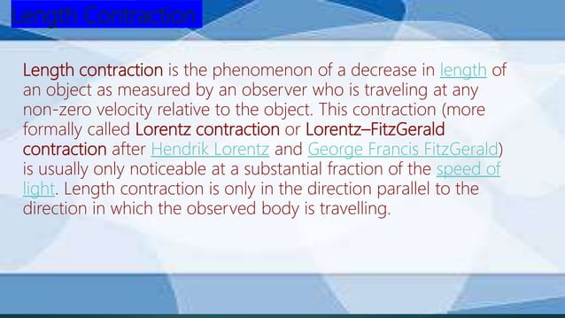 Introduction to Special theory of relativity | PPTX | Physics | Science