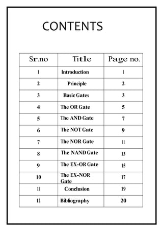 Logic Gates Project For Class 12