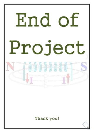 FARADAY LAW OF ELECTROMAGNETIC INDUCTION CLASS 12 PROJECT | DOCX