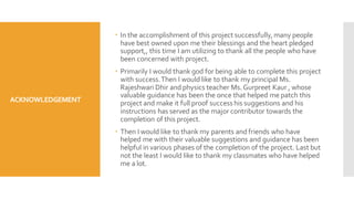 Physics project class 12 | PDF