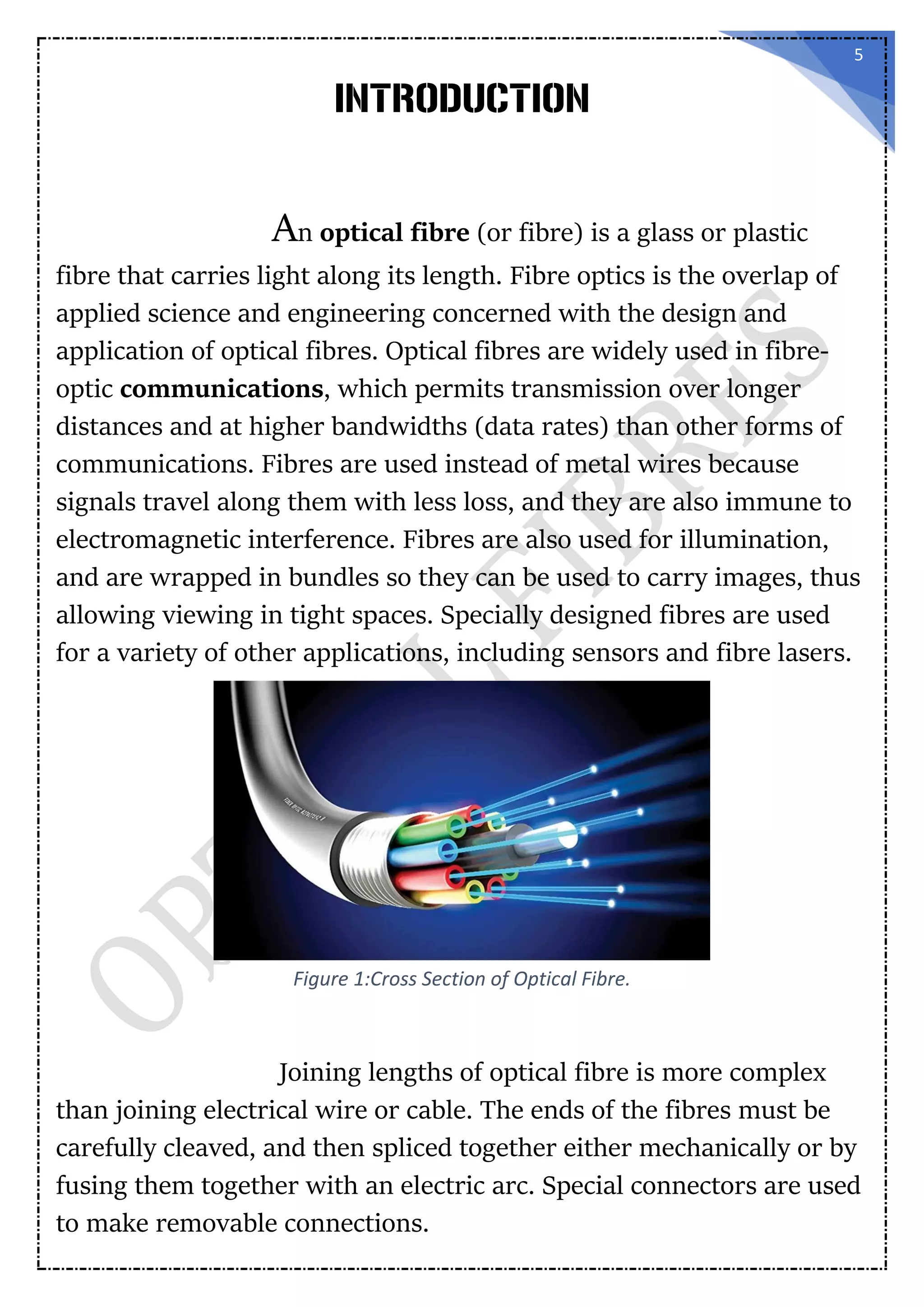 "OPTICAL FIBRES" -Physics Investigatory Project (Class XII) | PDF