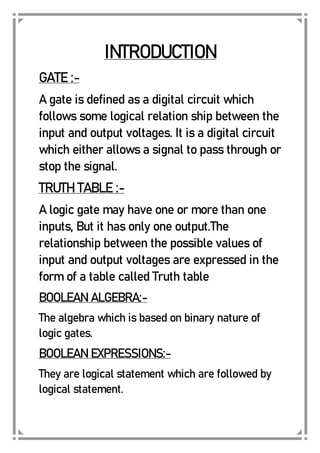 LOGIC GATE ||CLASS 12 PHYSICS I | PDF