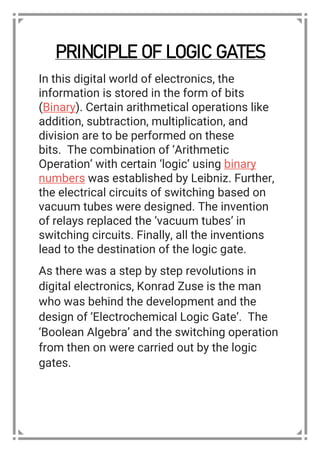LOGIC GATE ||CLASS 12 PHYSICS I | PDF