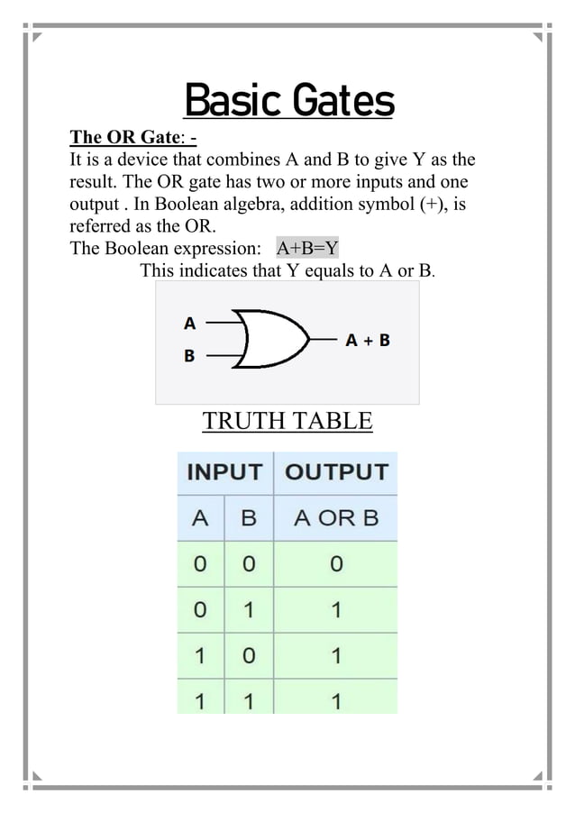 LOGIC GATE ||CLASS 12 PHYSICS I | PDF | Physics | Science