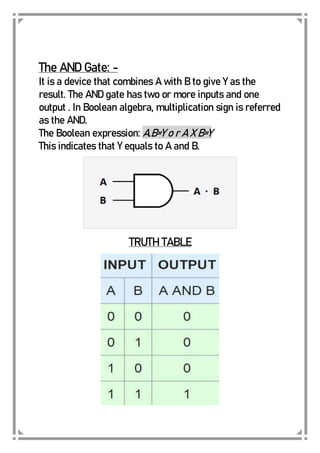 LOGIC GATE ||CLASS 12 PHYSICS I | PDF