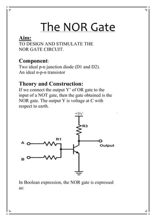 LOGIC GATE ||CLASS 12 PHYSICS I | PDF