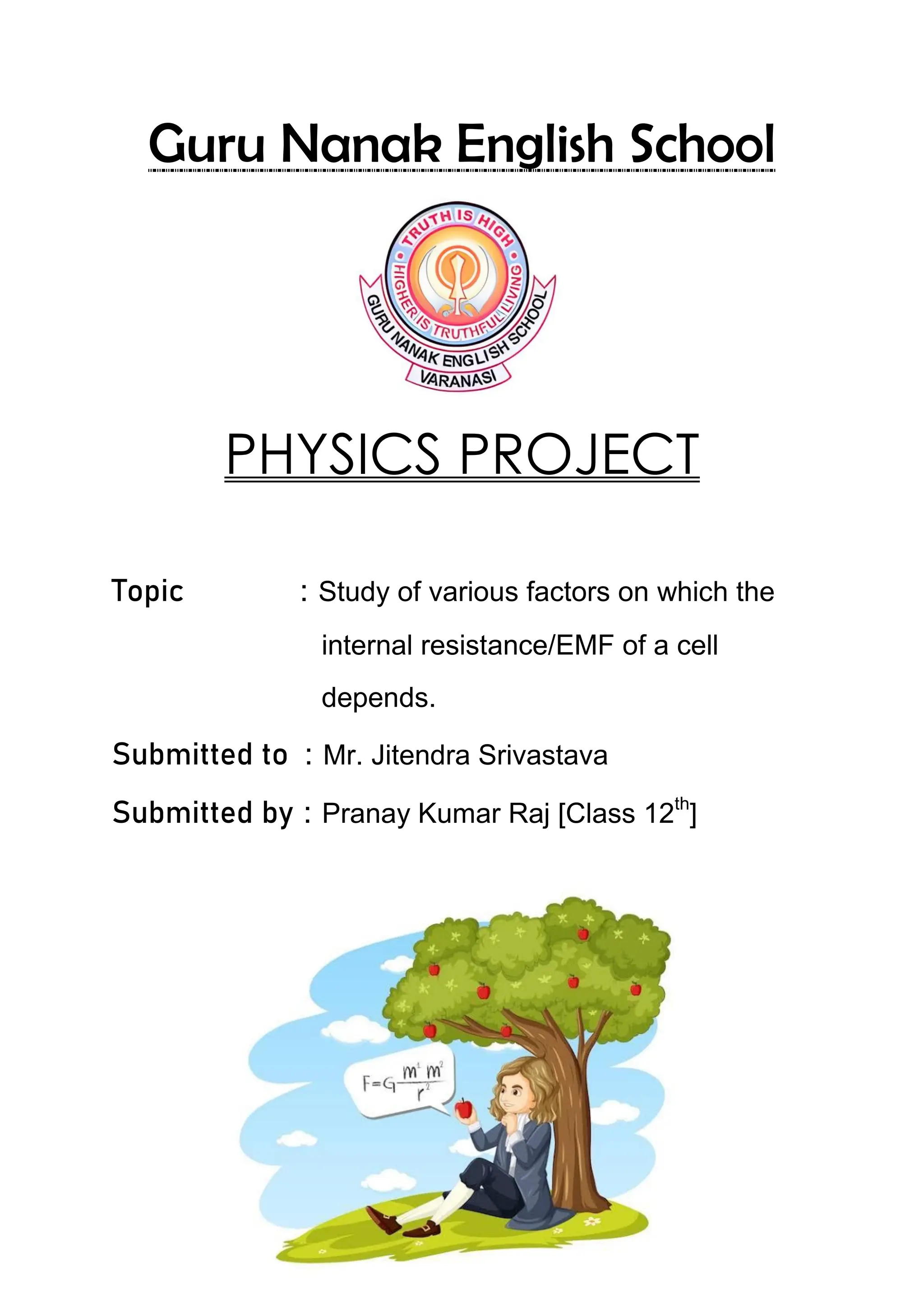 To study various factors on which the internal resistance/EMF depends | PDF