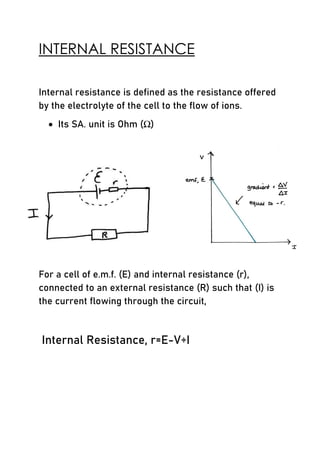 To study various factors on which the internal resistance/EMF depends | PDF