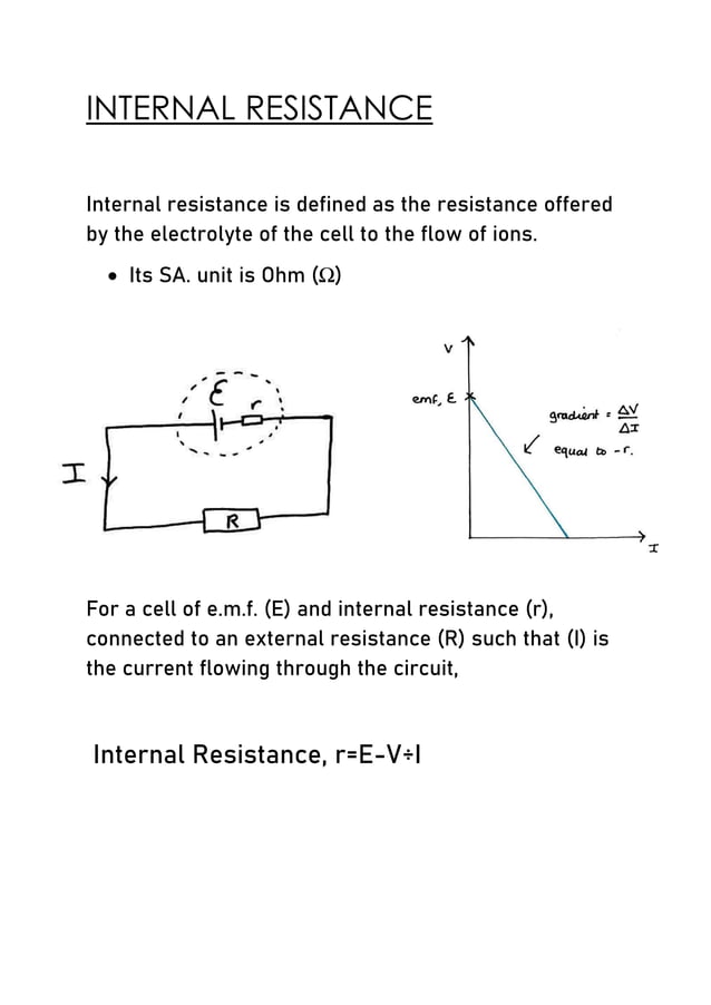 To study various factors on which the internal resistance/EMF depends | PDF