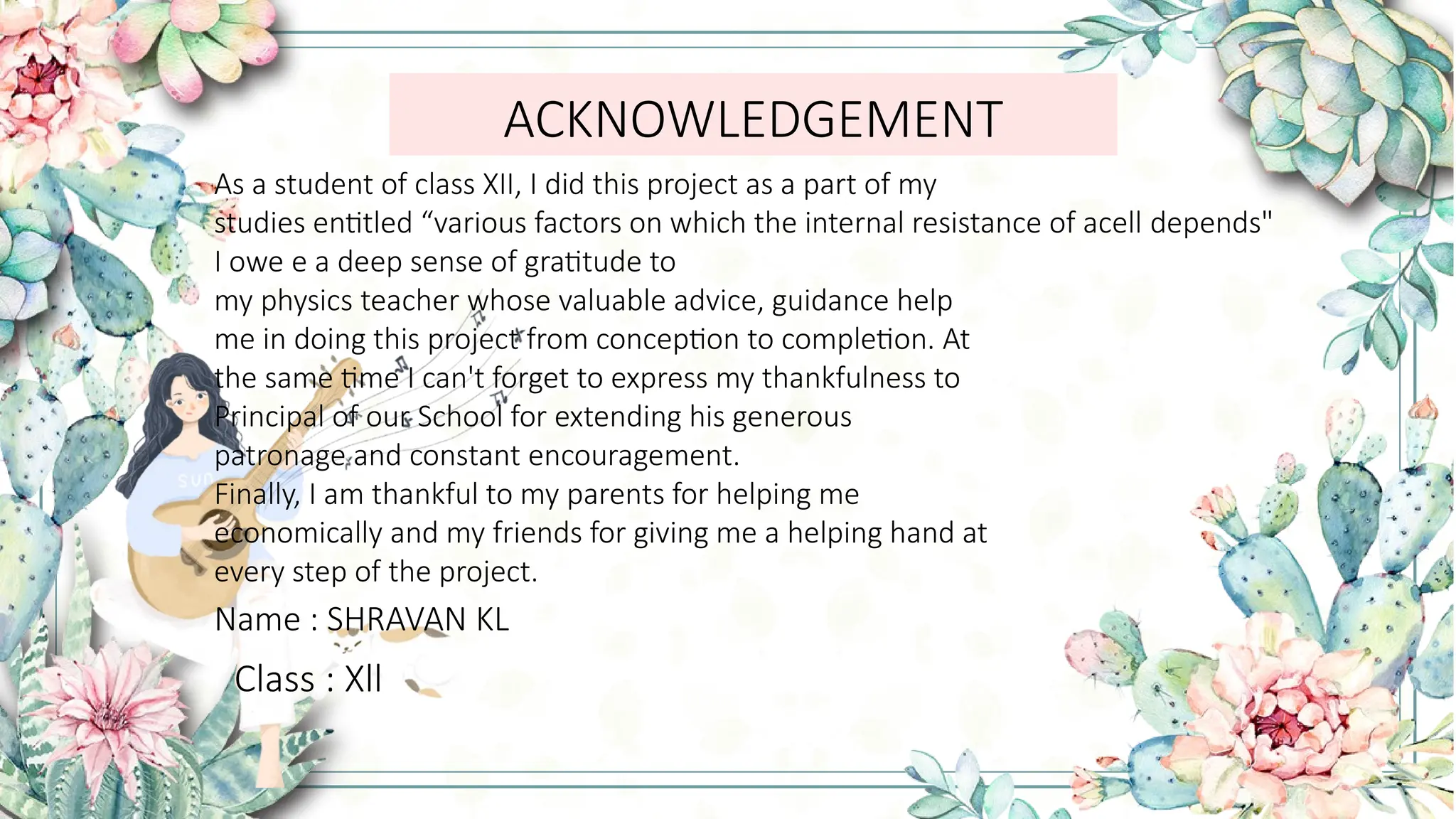 physics project on various factors on internal resistance of acell ...