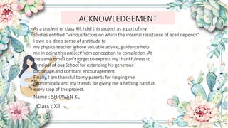 physics project on various factors on internal resistance of acell ...