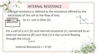 physics project on various factors on internal resistance of acell ...