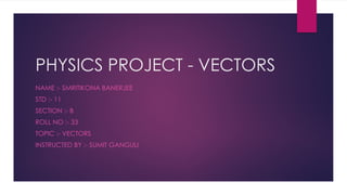 PHYSICS PROJECT - VECTORS project 2.pptx