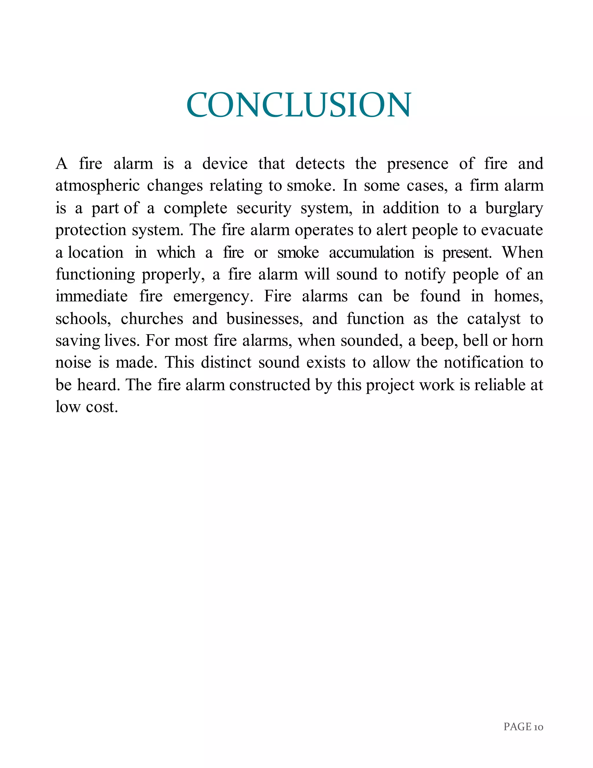 FIRE ALARM PHYSICS PROJECT CBSE CLASS 12 | DOCX