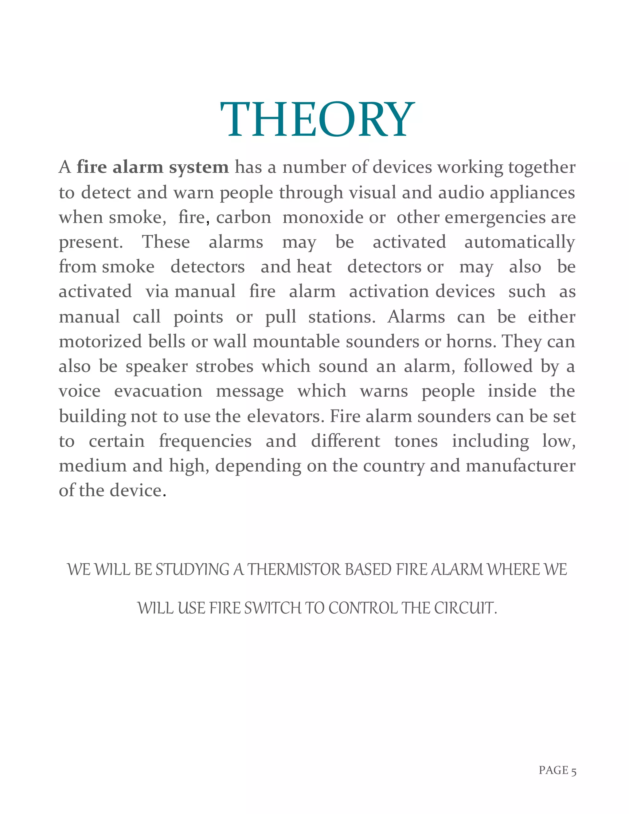 FIRE ALARM PHYSICS PROJECT CBSE CLASS 12 | DOCX