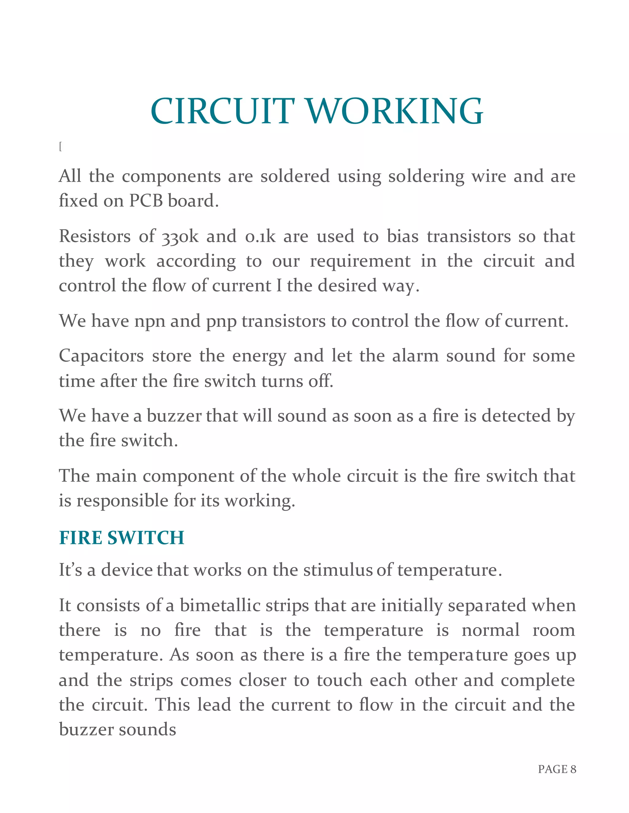 FIRE ALARM PHYSICS PROJECT CBSE CLASS 12 | DOCX