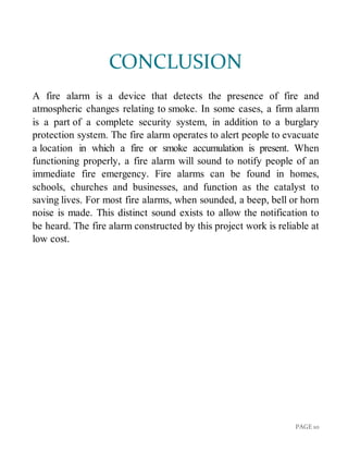 FIRE ALARM PHYSICS PROJECT CBSE CLASS 12 | DOCX