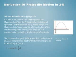 Physics projectile motion | PPT