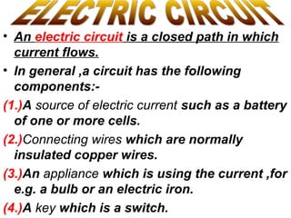 Physics project on electric circuit | PPT
