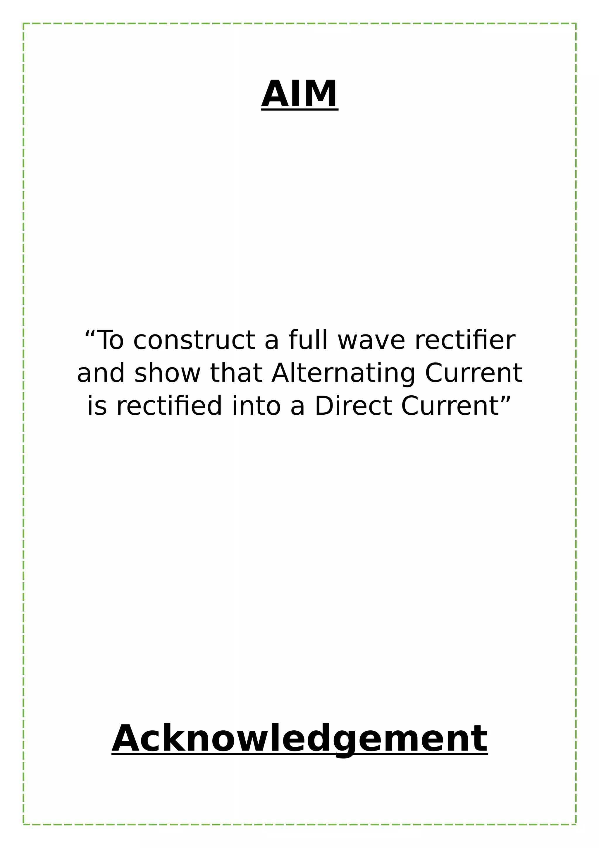 Physics project on_full_wave_rectifier | PDF