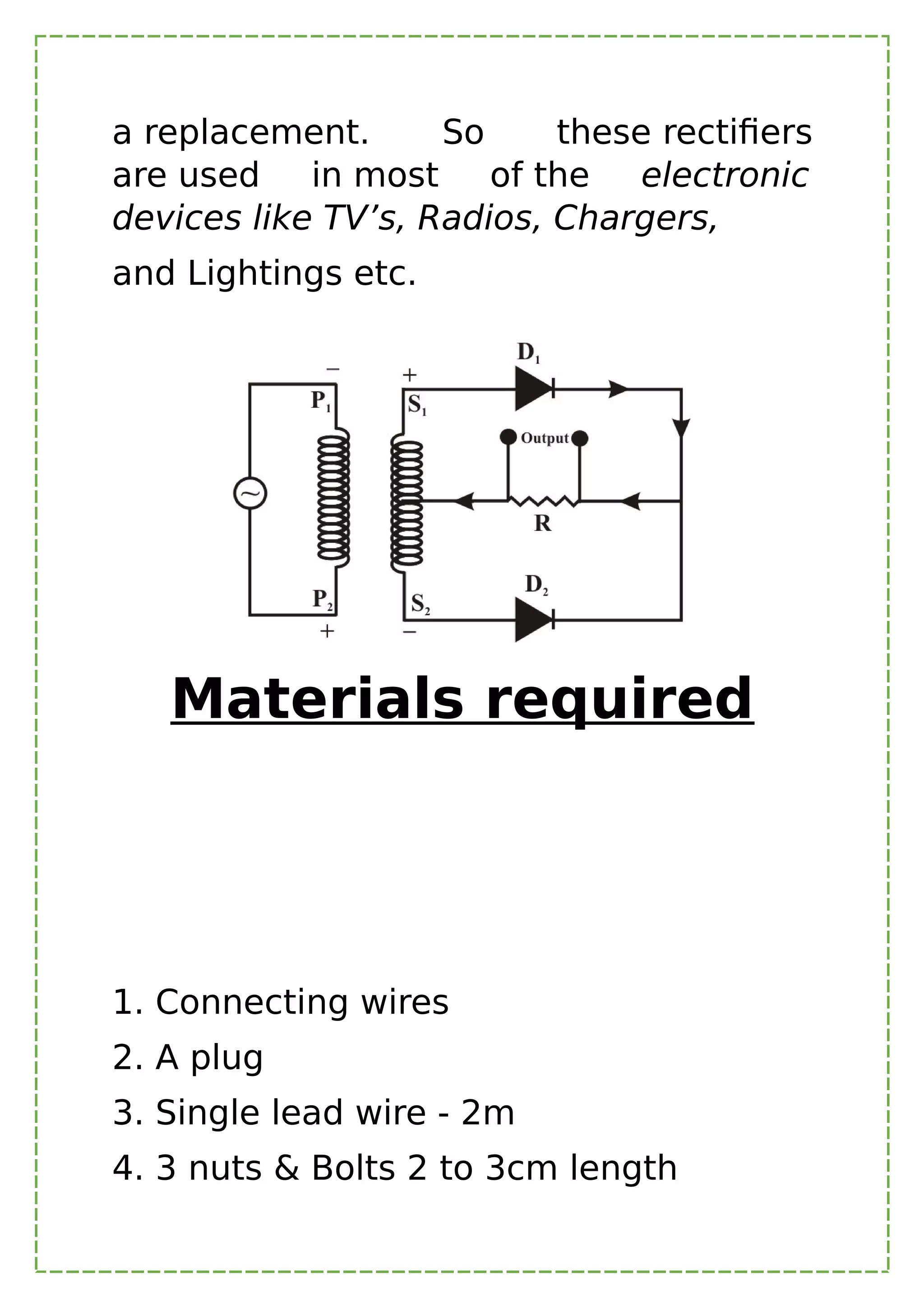 Physics project on_full_wave_rectifier | PDF