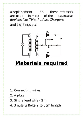 Physics project on_full_wave_rectifier | PDF