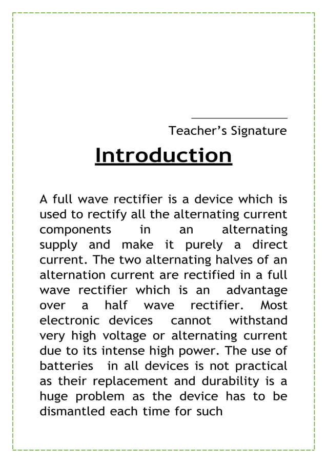 PHYSICS_PROJECT_ON_Full_Wave_Rectifier.docx | Dance and Electronic Music | Music