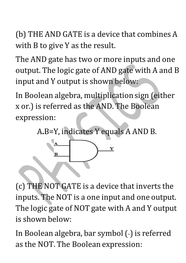 Physics project on logic gate | DOCX | Programming Languages | Computing