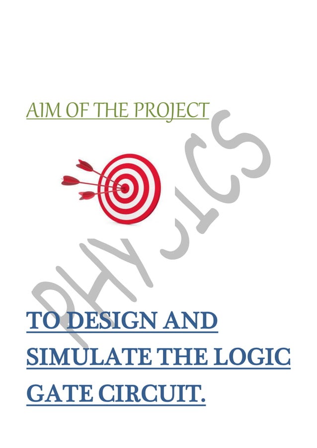 Physics project on logic gate | DOCX | Programming Languages | Computing