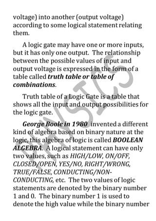 Physics project on logic gate | DOCX