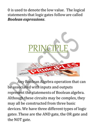 Physics project on logic gate | DOCX
