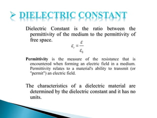 Dielectric Constant Equation