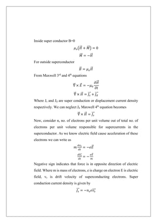 Superconducting material and Meissner effect | PDF