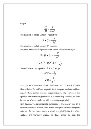Superconducting material and Meissner effect | PDF