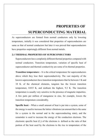 Superconducting material and Meissner effect | PDF