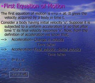 3 equation of motion | PPT