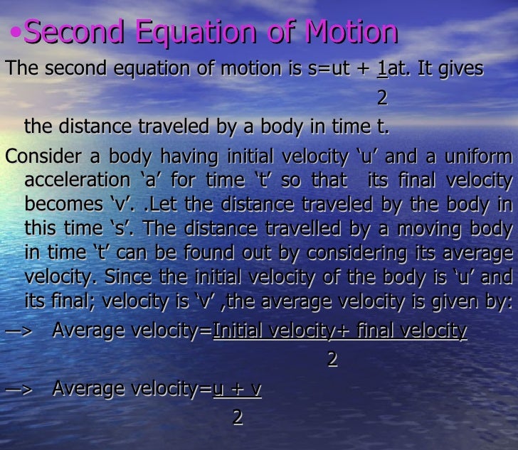 3 Equation Of Motion 3 Equation Of Motion