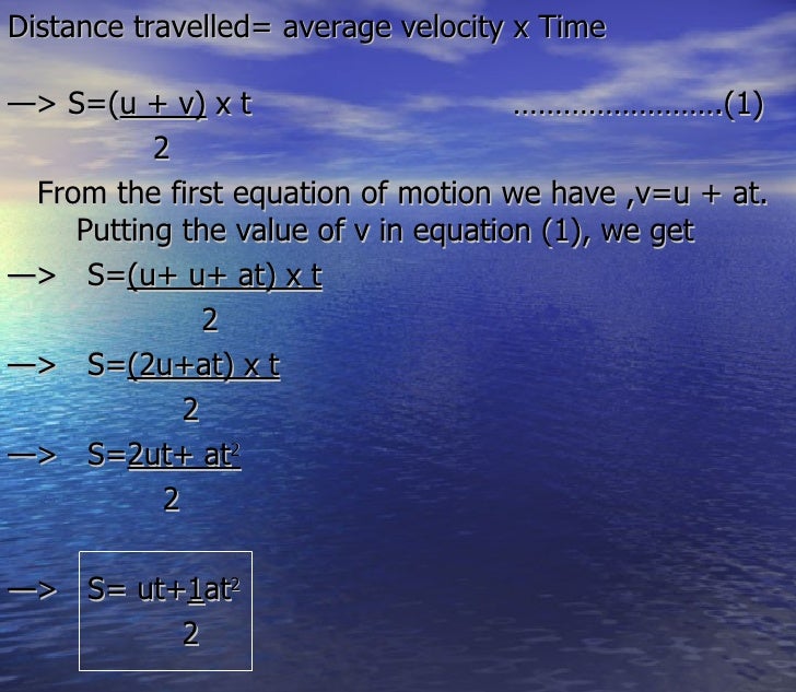 3 equation of motion