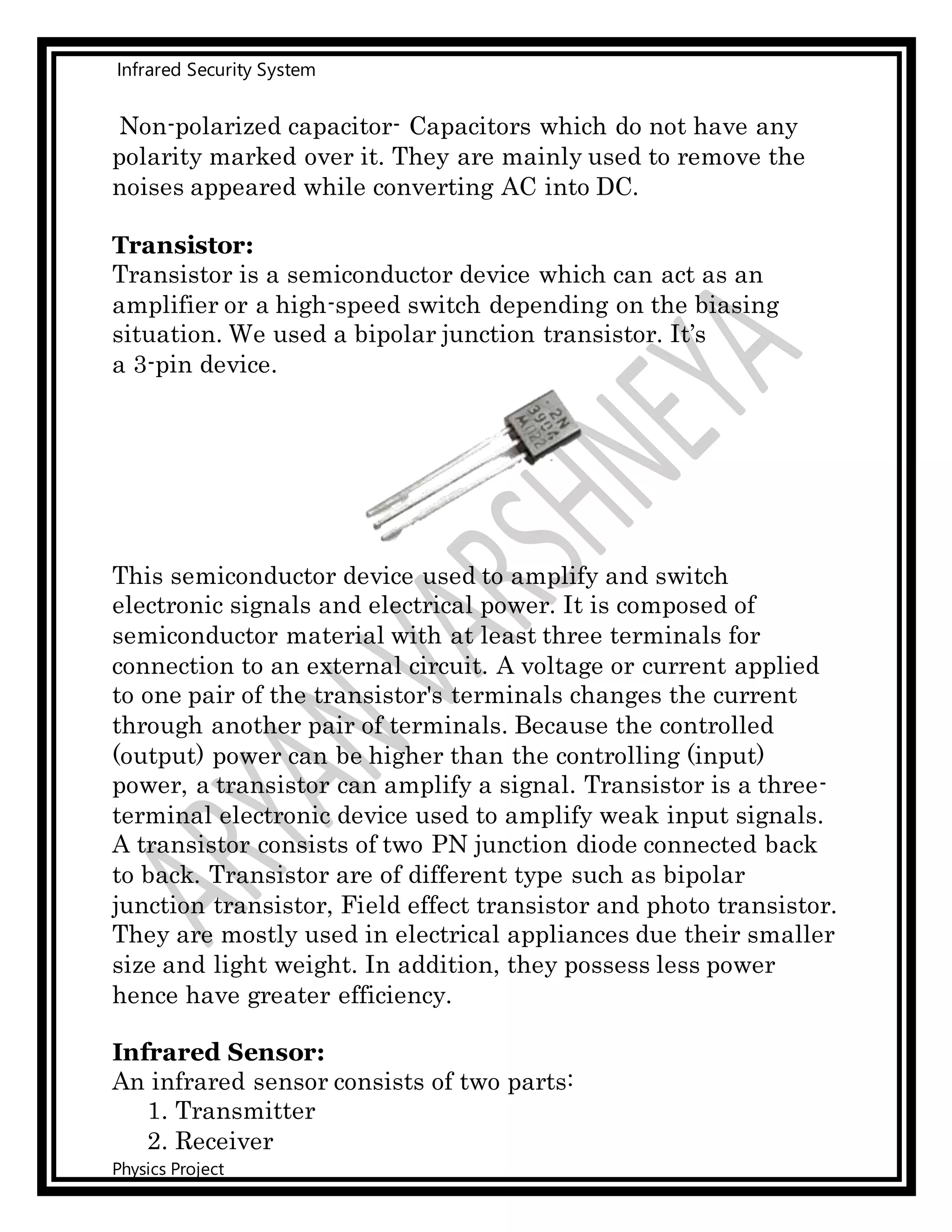 Infrared Security System | PDF