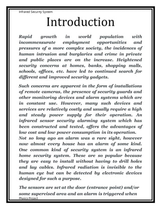 Infrared Security System | PDF