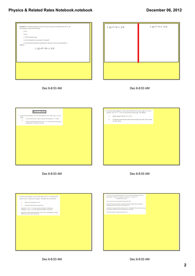 Physics & related rates notes | PDF